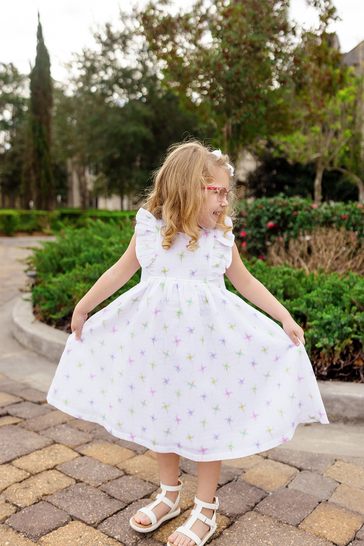 Pinwheel Party Organic Muslin Dress for Kids – Nola Tawk