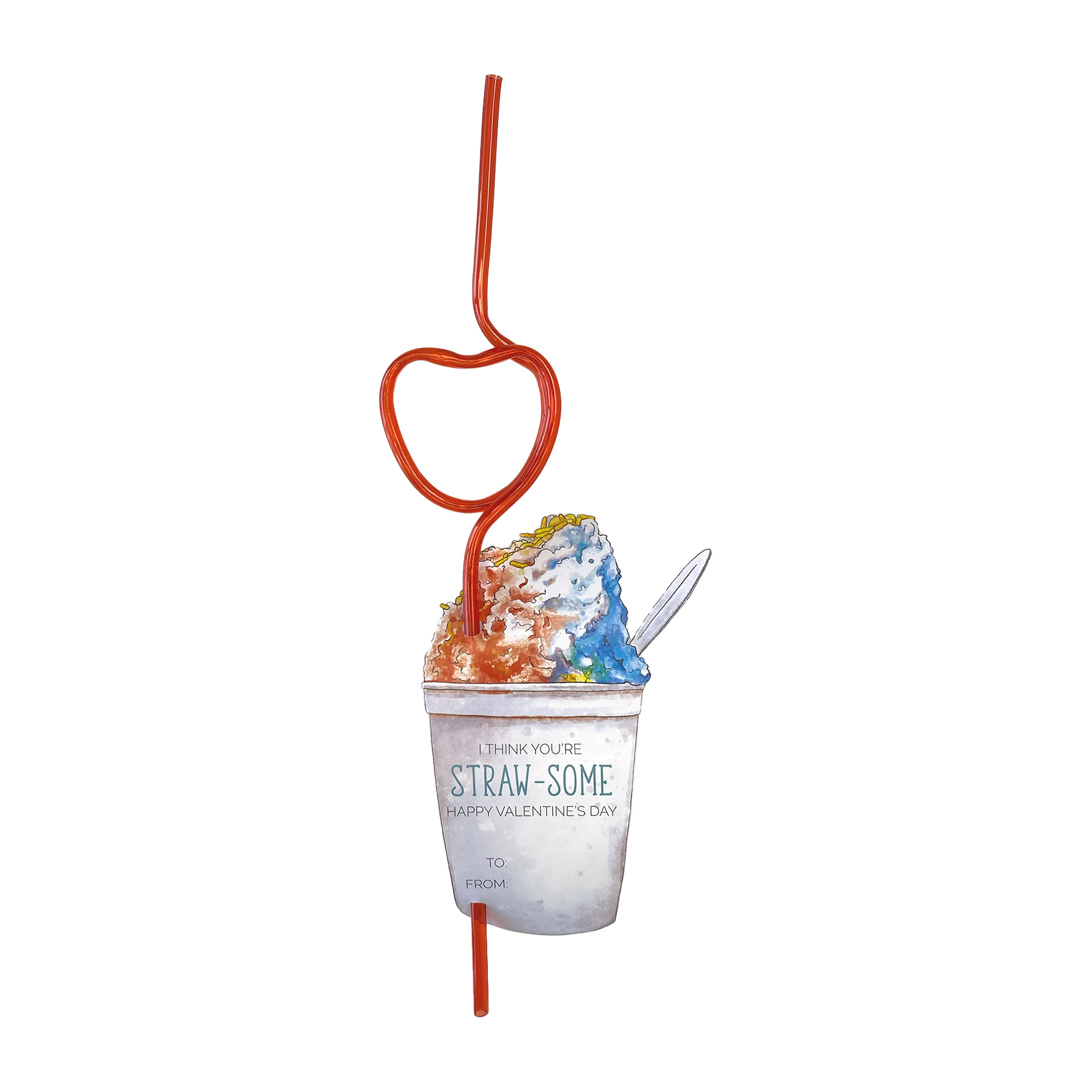 You're Straw-some Valentine's Card & Heart Straw – Nola Tawk